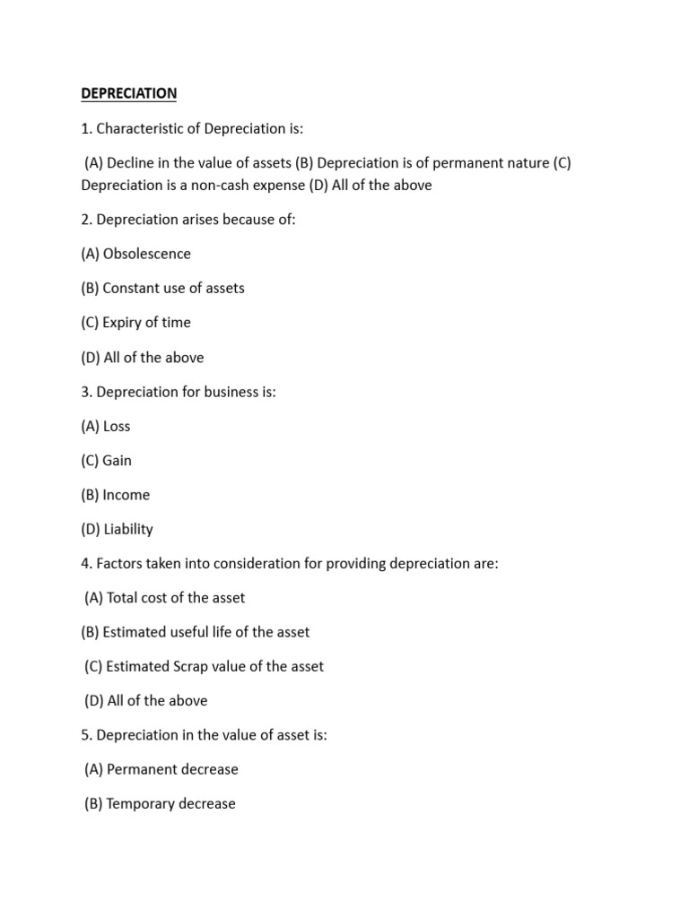 Depreciation class 11 | PDF | Depreciation | Investing