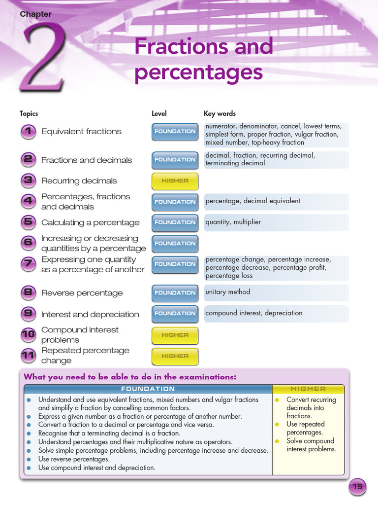 Edexcel - iGCSE - Maths Textbook (Collins) - Ch.2 | PDF | Percentage ...