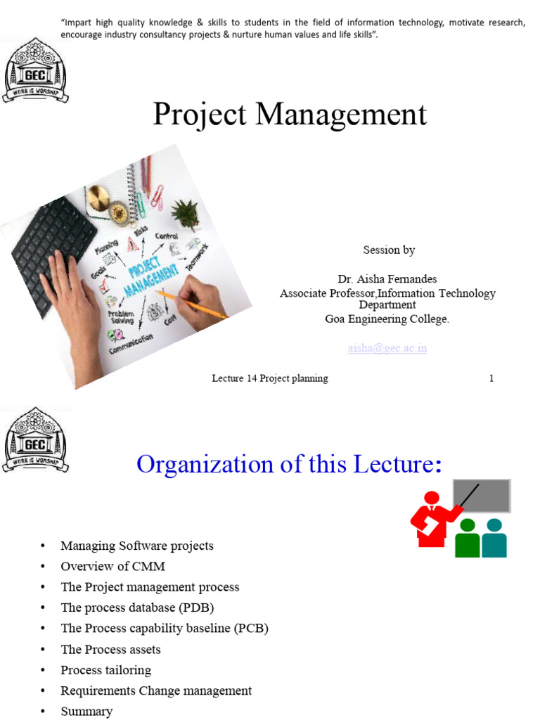 Lecture 14 Project Planning | PDF | Project Management | Business