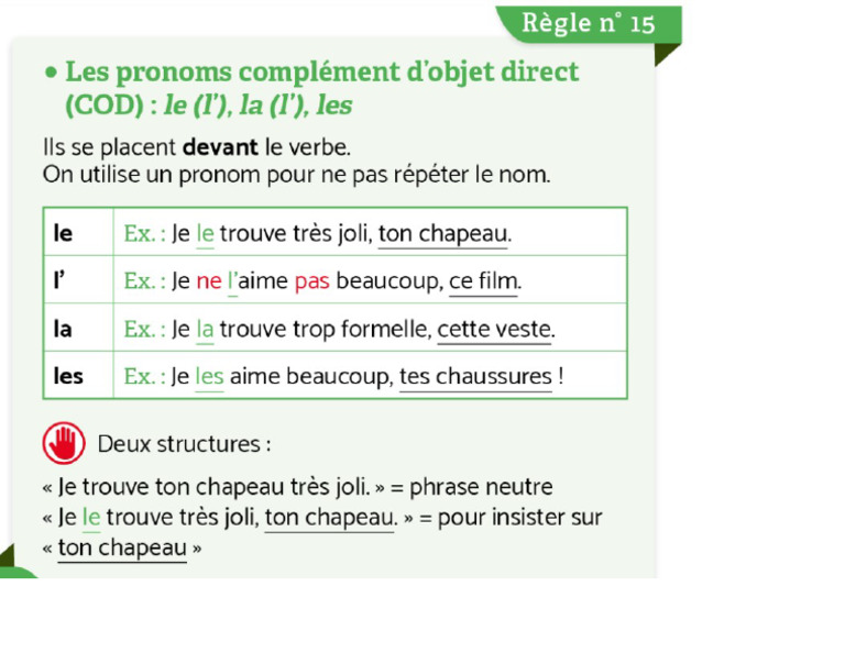 Pronom COD | PDF