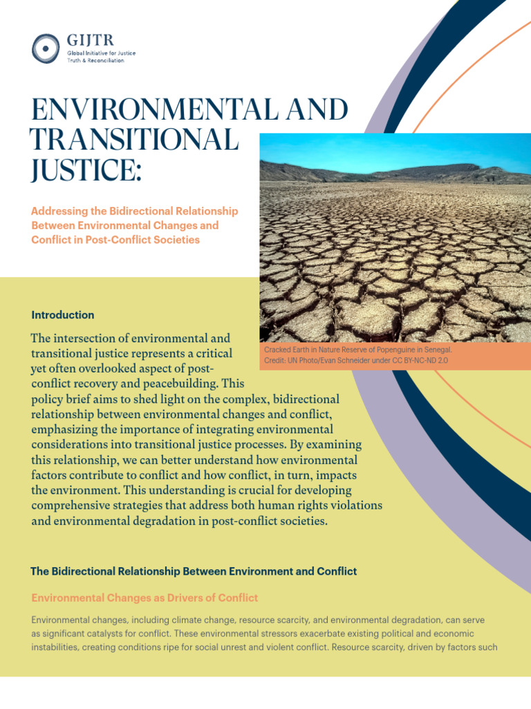 Environmental Justice in Post-Conflict Recovery | PDF | Sustainability ...