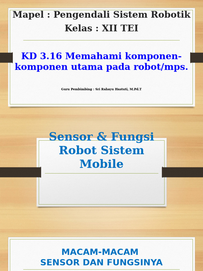 Macam-Macam Sensor Robotik dan Fungsinya | PDF