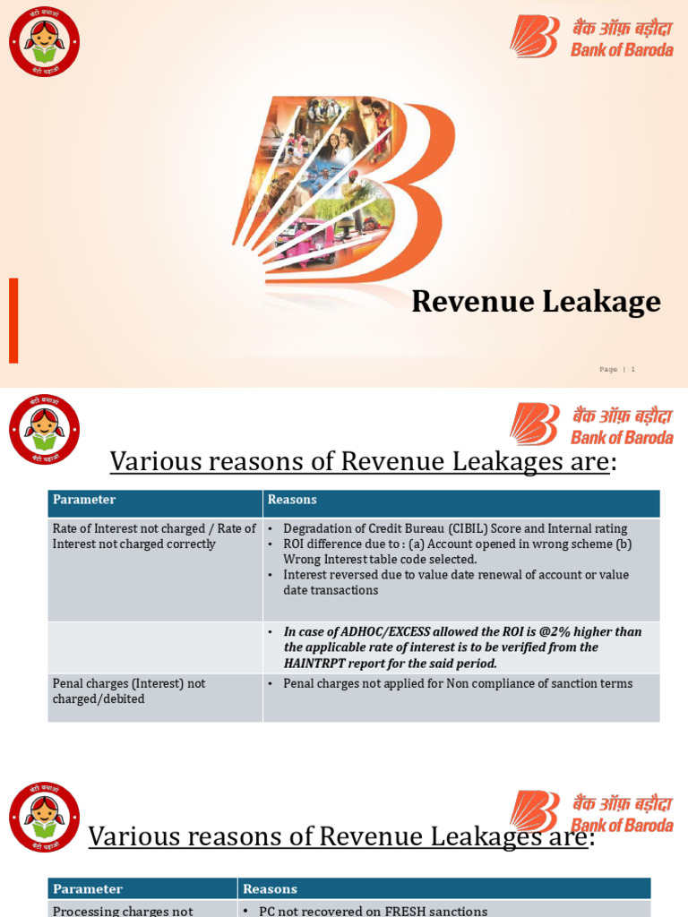 Revenue Leakage - PPT | PDF | Interest | Interest Rates