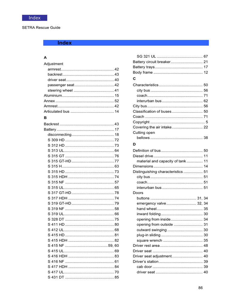 SETRA Resque Guide - Cut - Split - 87 | PDF | Bus | Bus Transport