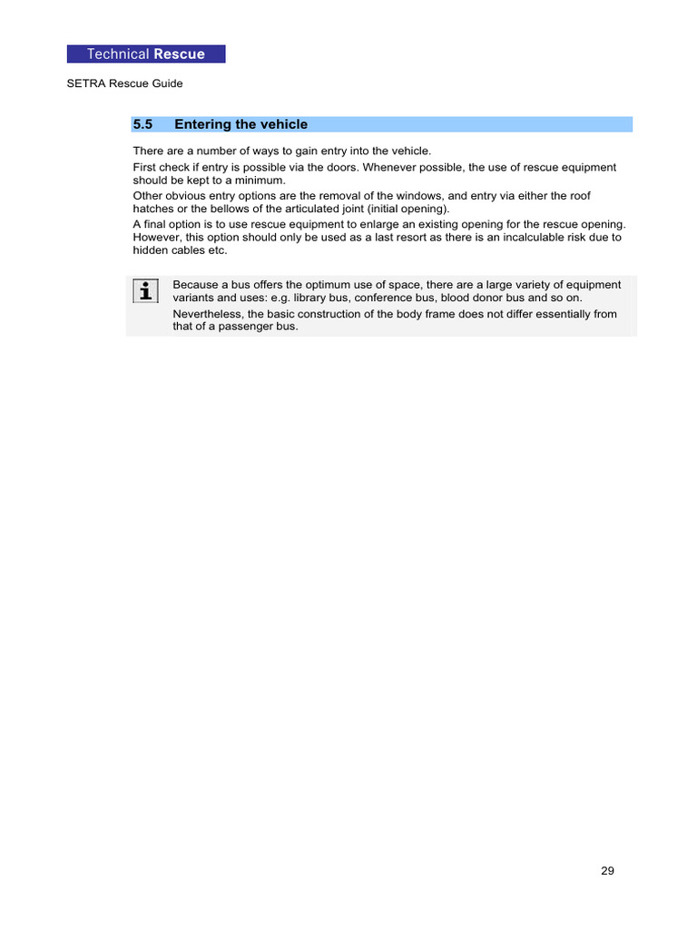 SETRA Resque Guide - Cut - Split - 30 | PDF