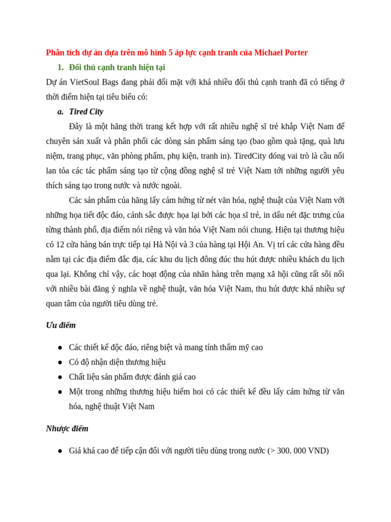 Phân Tích Mô Hình 5 Áp L C C NH Tranh | PDF