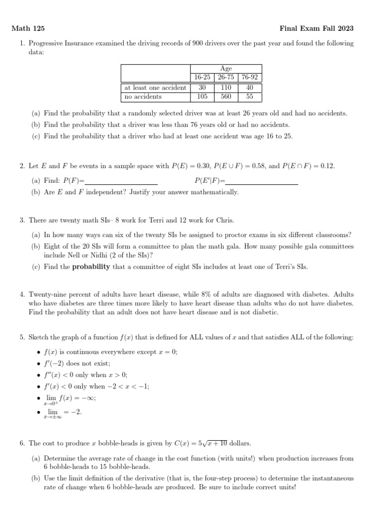 final.2023 | PDF | Probability | Mathematics