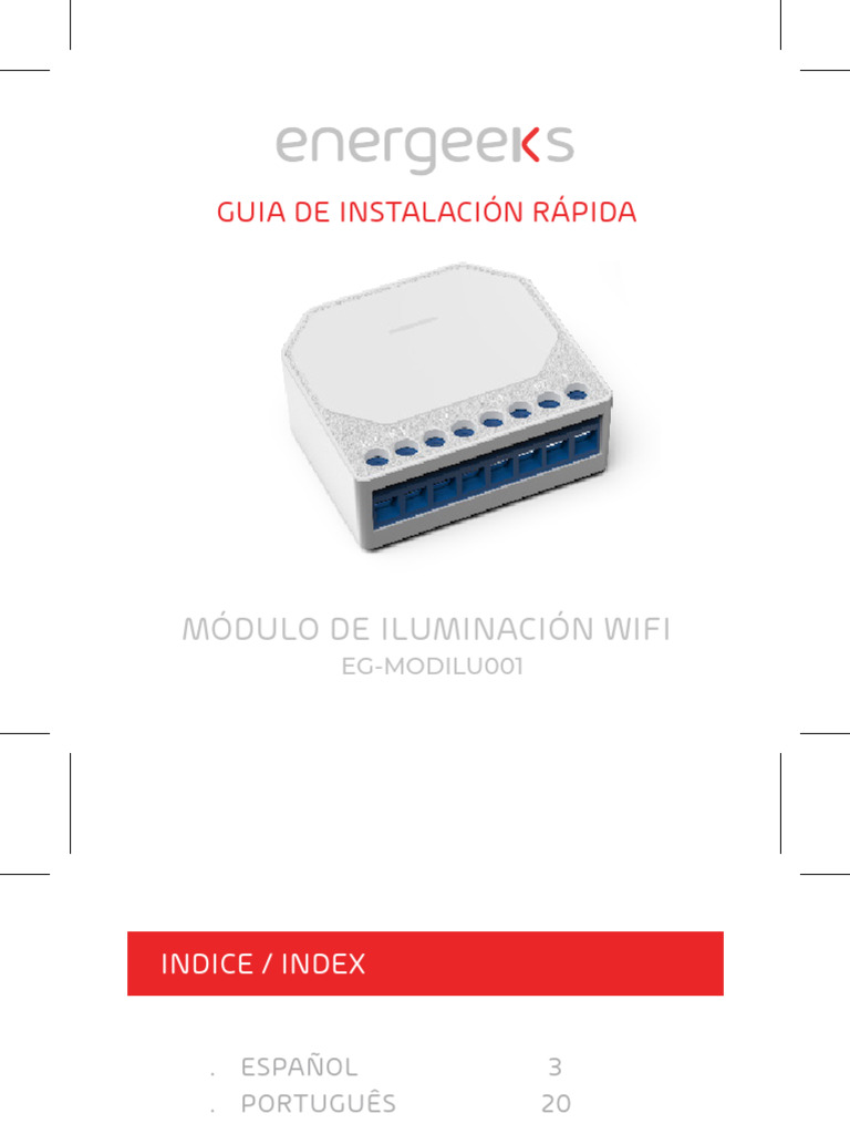 Guía Instalación Módulo WiFi Energeeks | PDF | Cambiar | Bluetooth