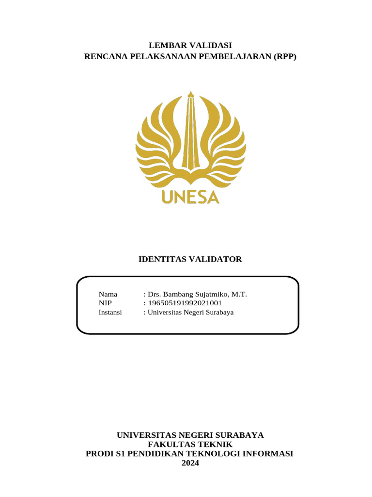 Lembar - Validasi - Modul - Ajar Print | PDF