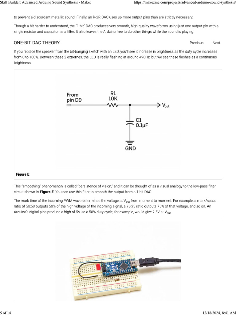 Extracted Pages From Skill Builder Advanced Arduino Sound Synthesis Make5 Pdf 
