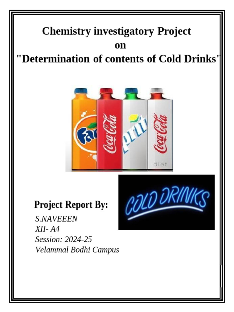 Cold Drink Content Analysis Project | PDF | Carbohydrates | Sucrose