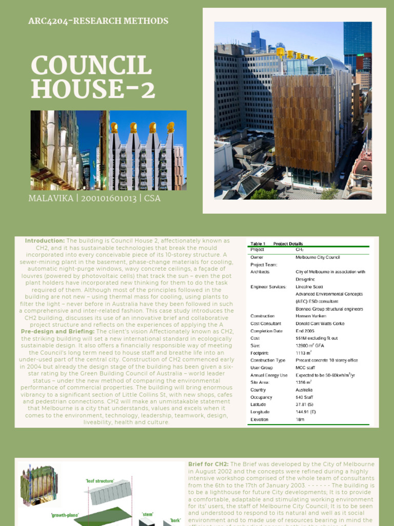 Sustainable Design of Council House 2 | PDF | Building Technology ...