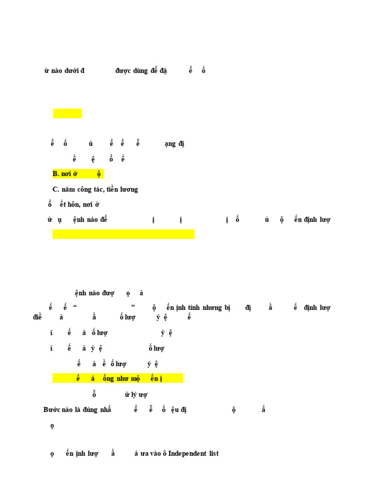 Ngan Hang Cau Hoi On Tap Thi Giua Ky Mon Spss Truong Dai Hoc Hue 130856 | PDF