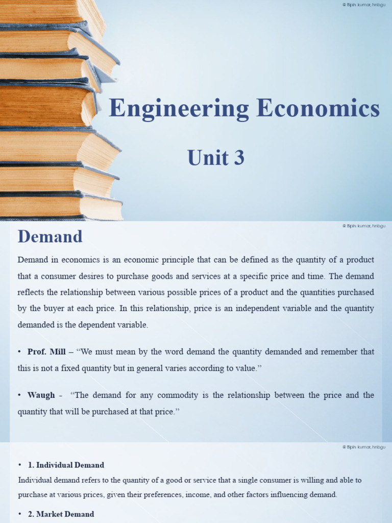 eng eco Unit 3 (1) | PDF | Demand | Price Elasticity Of Demand