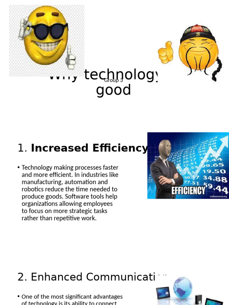Why Technology is Good | PDF