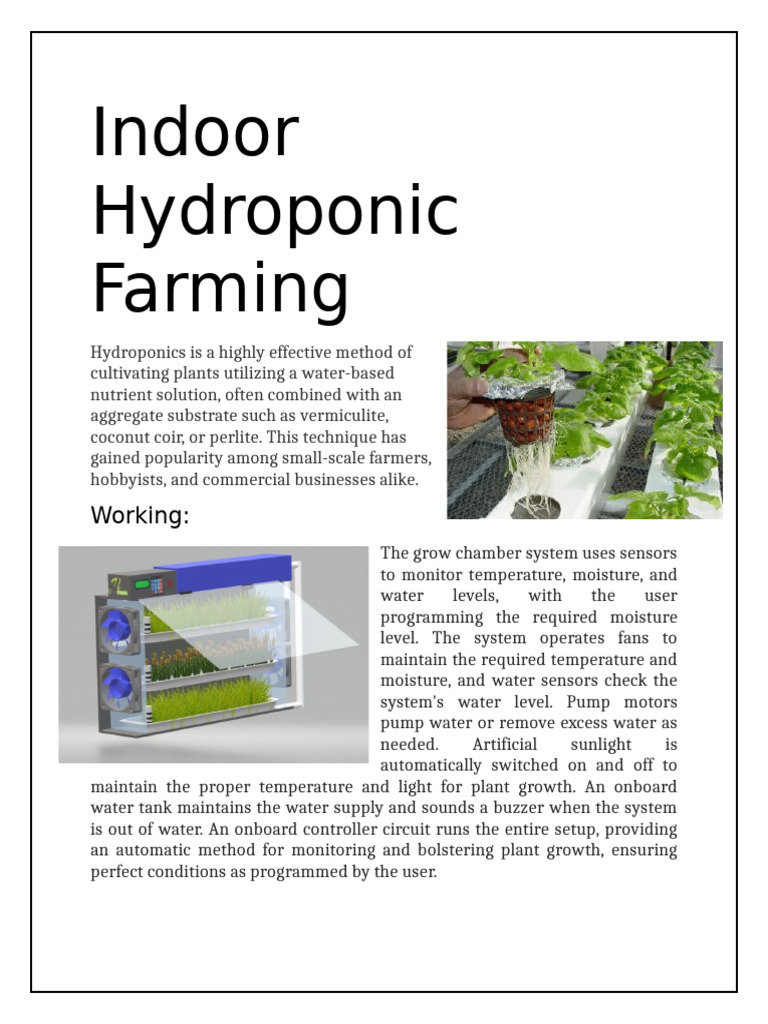 Indoor Hydroponic Farming | PDF