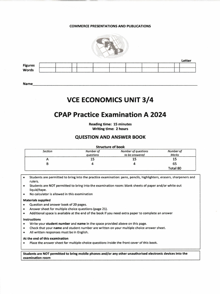 2024 ECO 3and4 Practice Exam 1 | PDF