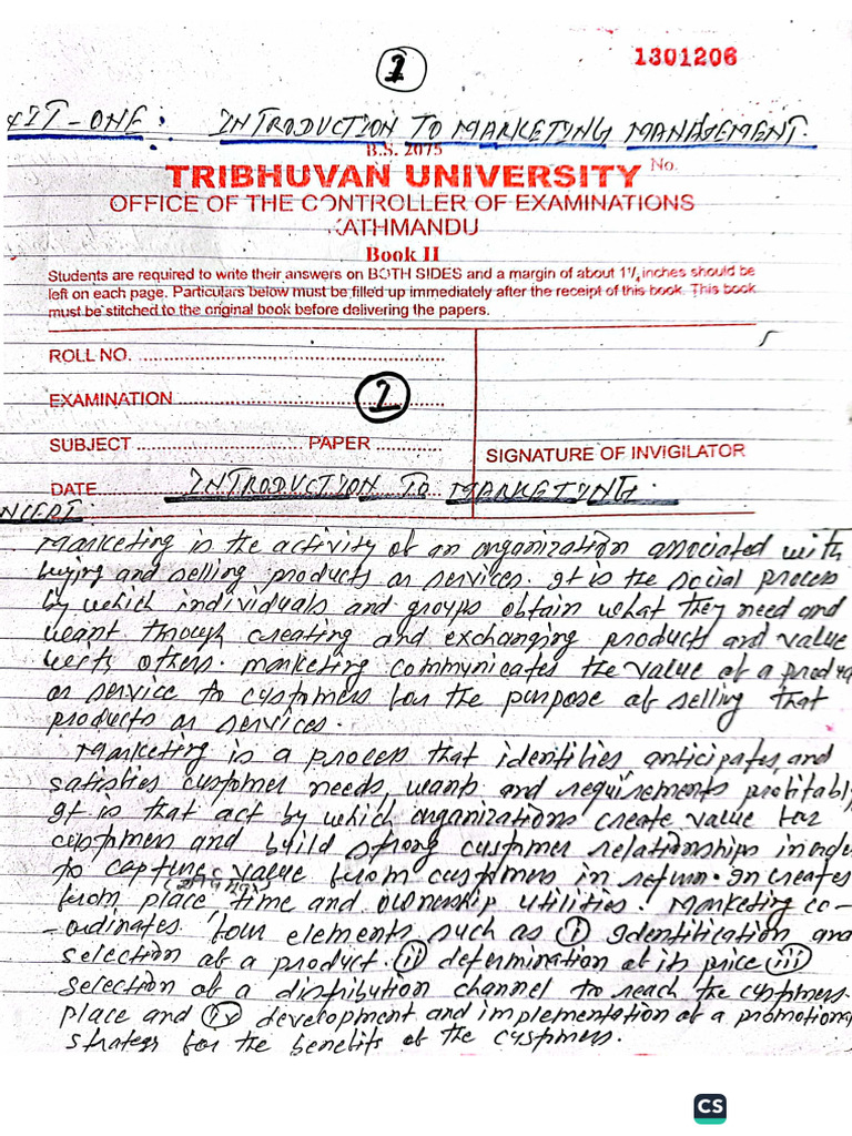 Marketing Unit-1 To 10 Full Notes. | PDF