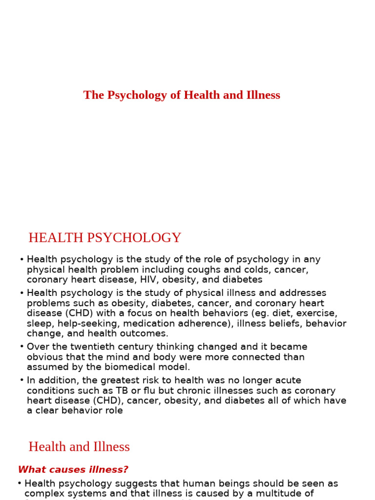 health psy 2 (1) | PDF | Health Psychology | Psychology