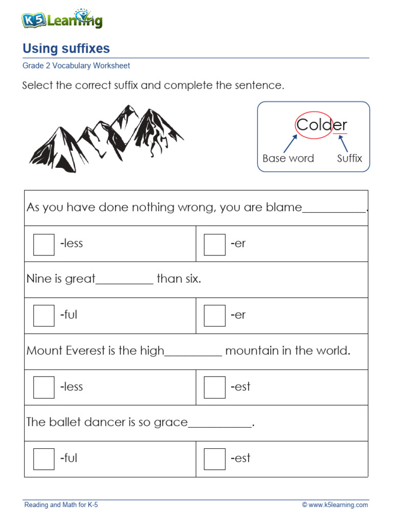 grade-2-identify-suffixes-4 | PDF