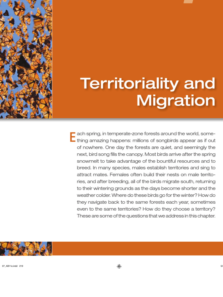 Territoriality and Migration | PDF | Bird Migration | Zoology