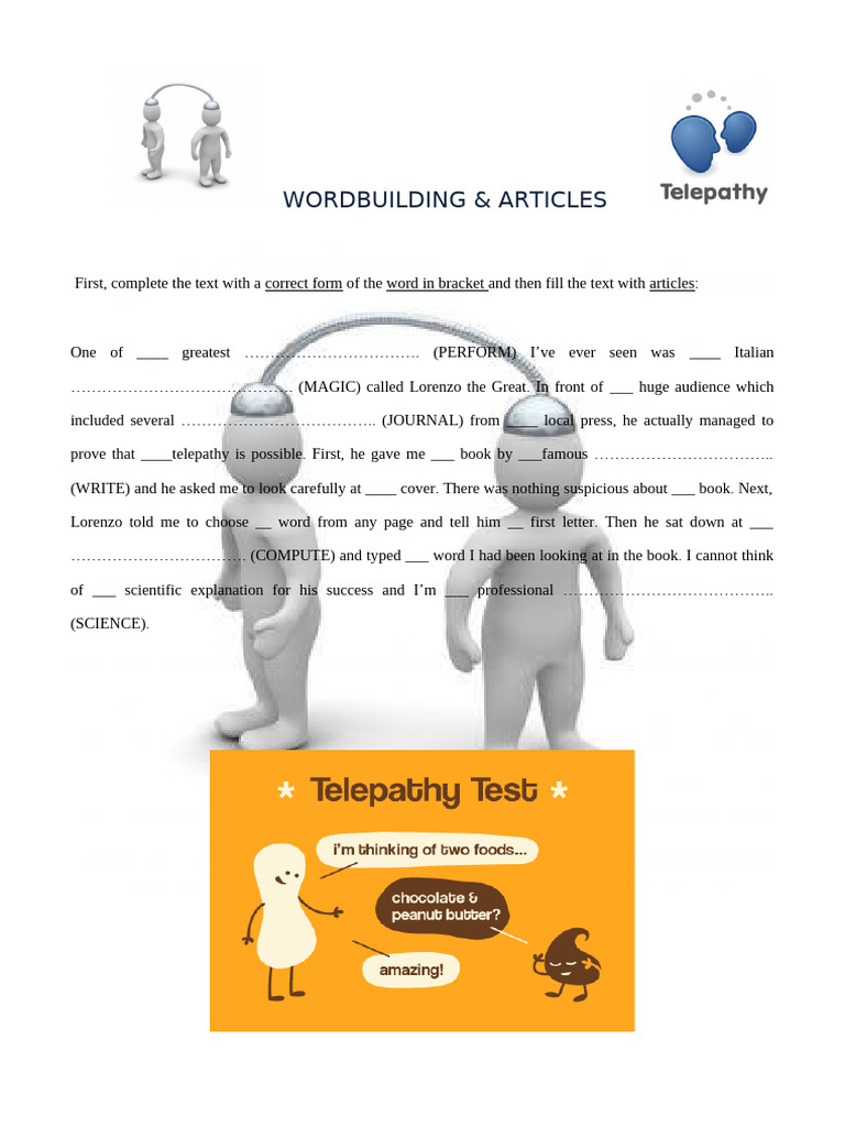Wordbuilding and Articles Fun Activities Games - 22025 | PDF