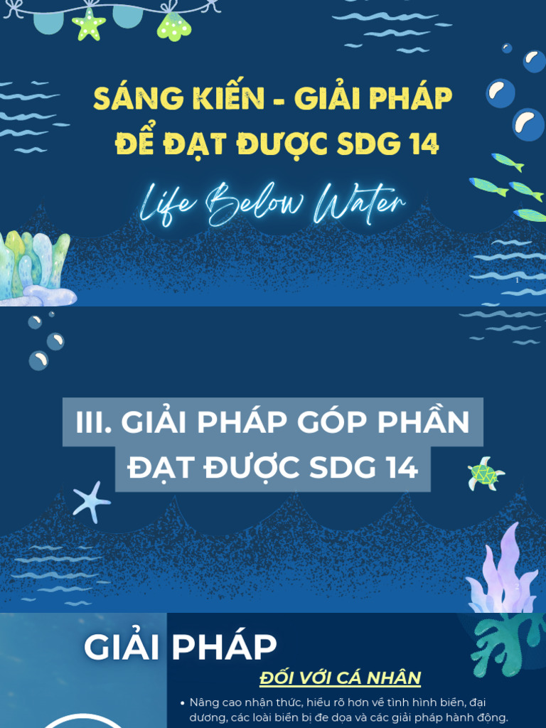 (PTBV - Nhóm 8) SDG 14 - Life Below Water | PDF