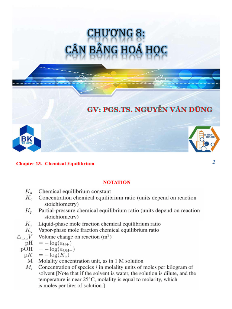 NDHH C8 Chemical Equilibrium 2P | PDF