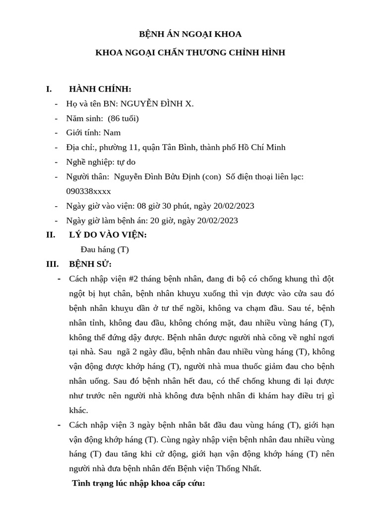 Gãy Kín C Xương Đùi CP | PDF