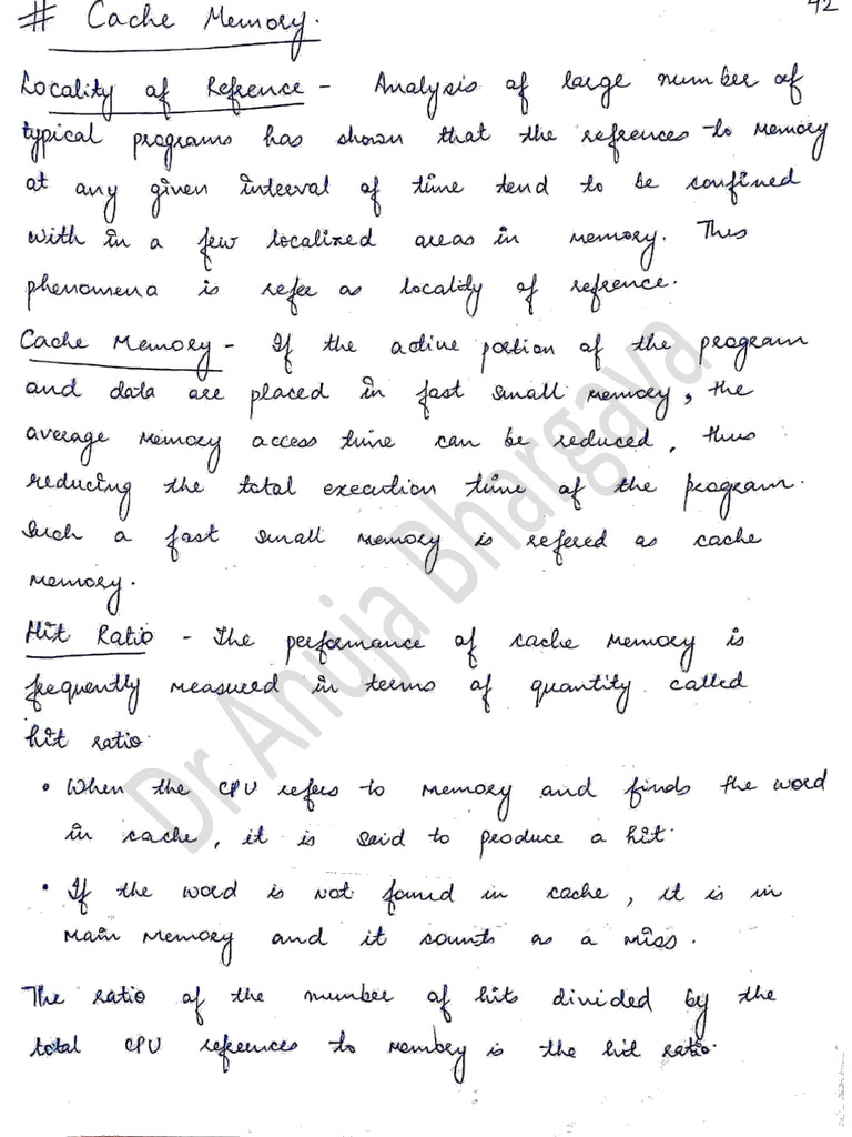 Cache Memory | PDF