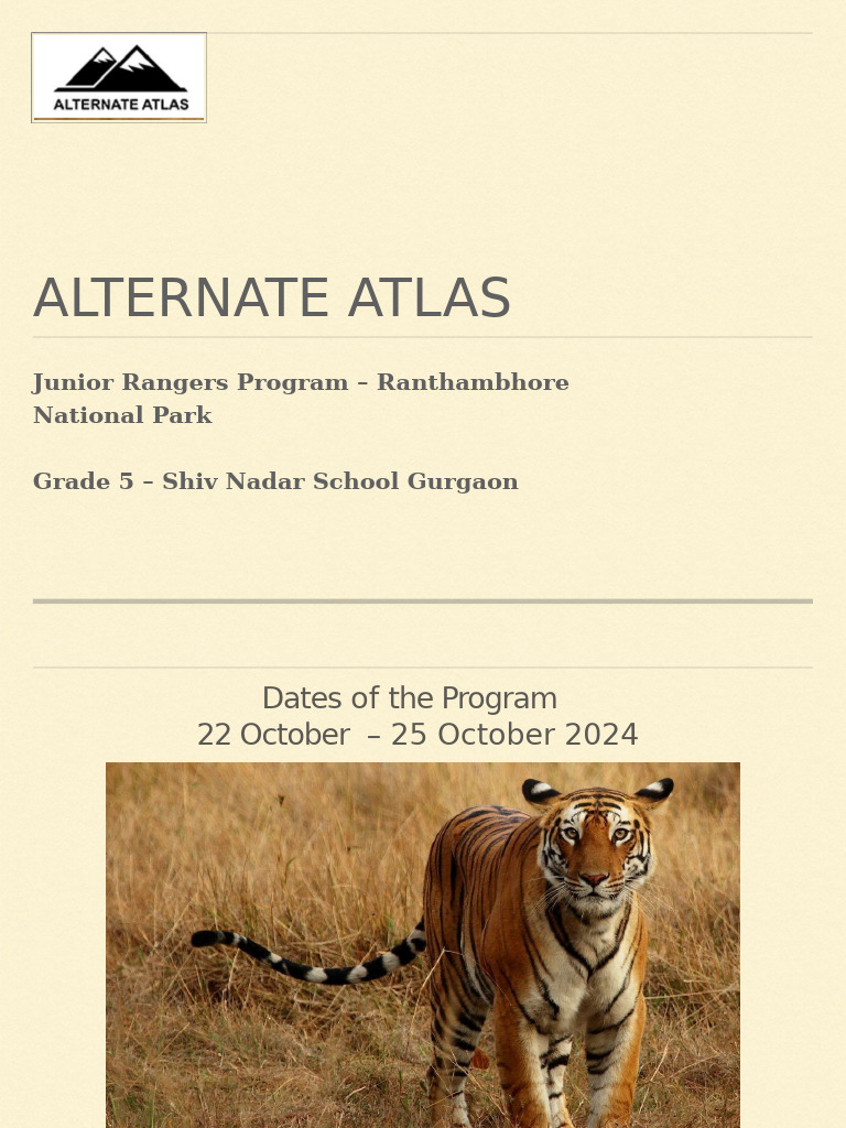 Final Ranthambhore Presentation - Grade 5 | PDF