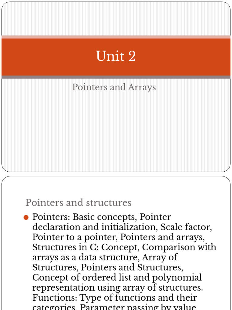 Unit2 Pdf Pointer Computer Programming Parameter Computer Programming