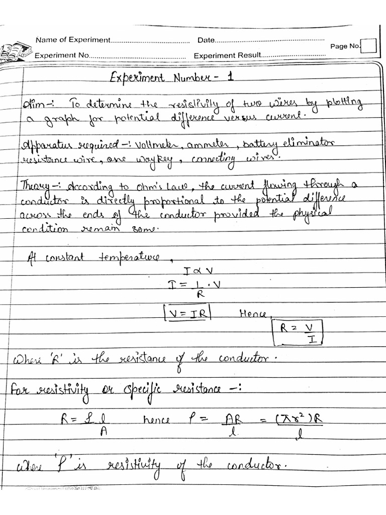 Xii Physics Experiments | PDF