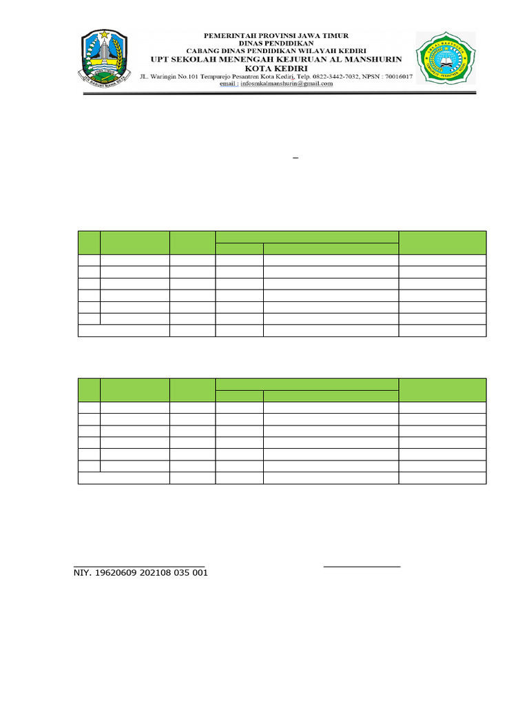 Rpe SMK Al Manshurin 2022-2023 | PDF