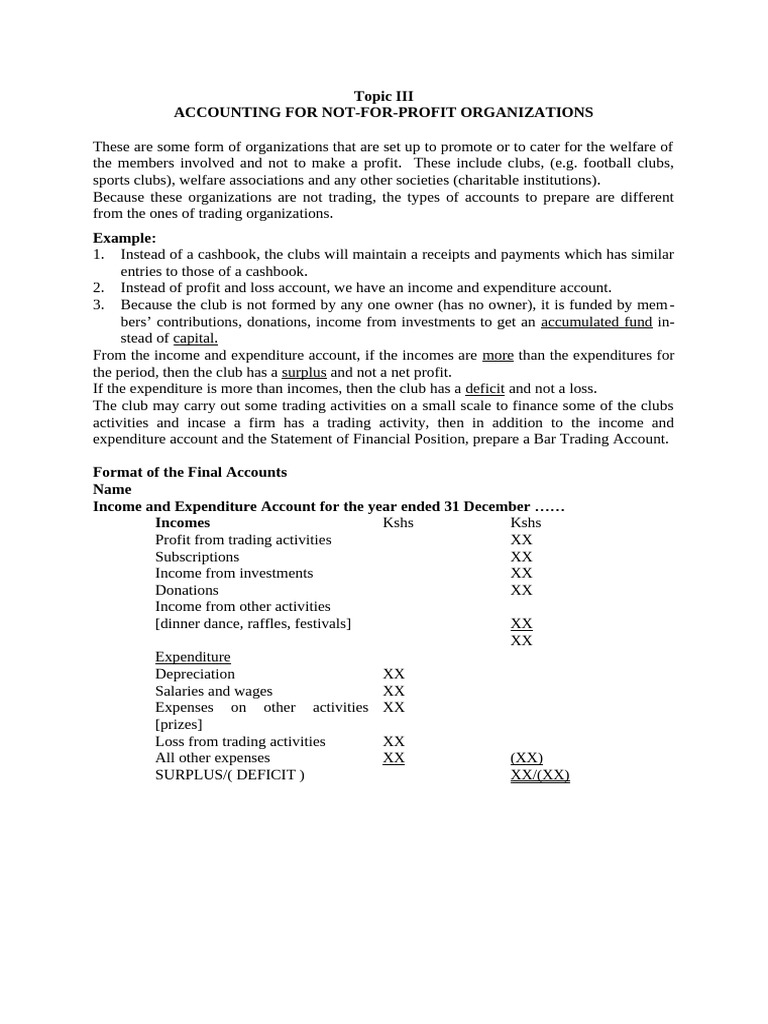 Accounting for Not-for-Profit Organizations | PDF | Expense | Depreciation