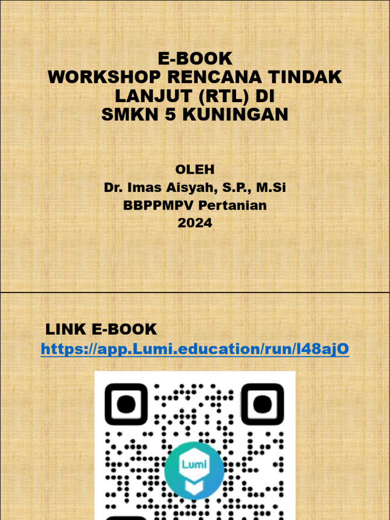 Workshop Rencana Tindak Lanjut (RTL) Di | PDF