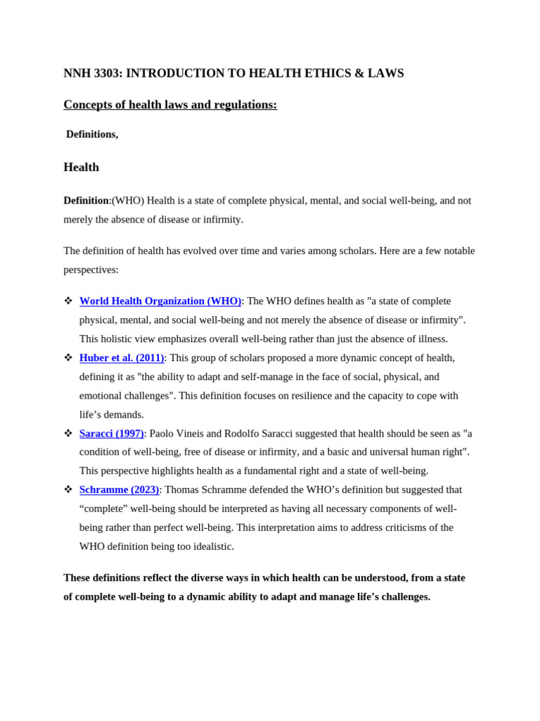 Introduction To Health Ethics & Laws Notes | PDF | Medical Ethics ...