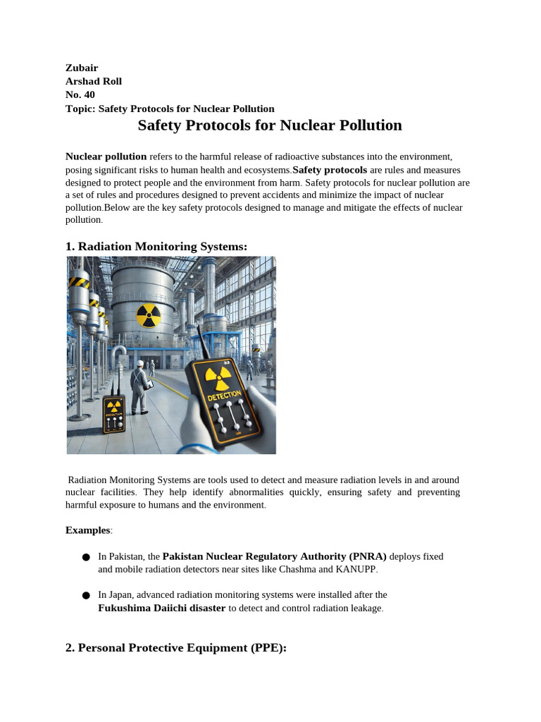 Safety Protocols For Nuclear Pollution | PDF | Radioactive ...