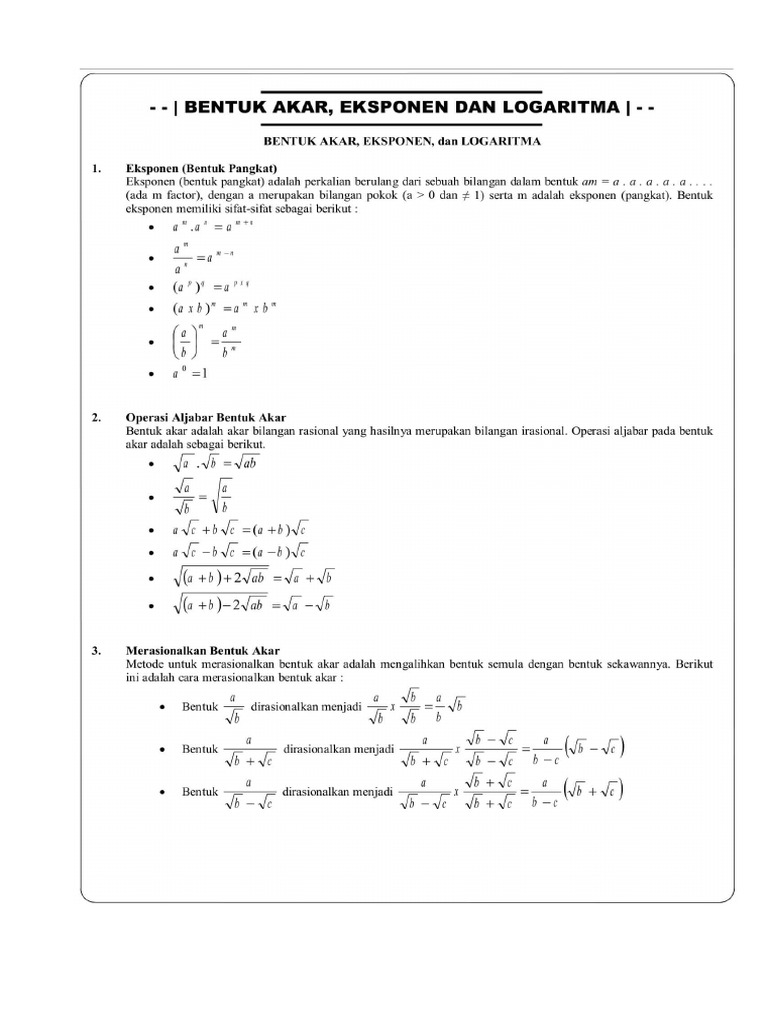 1. eksponen | PDF