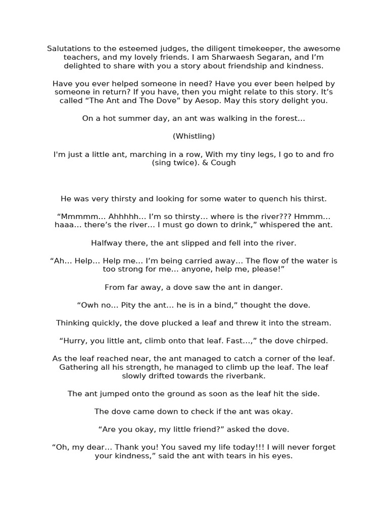 the ant the dove | PDF