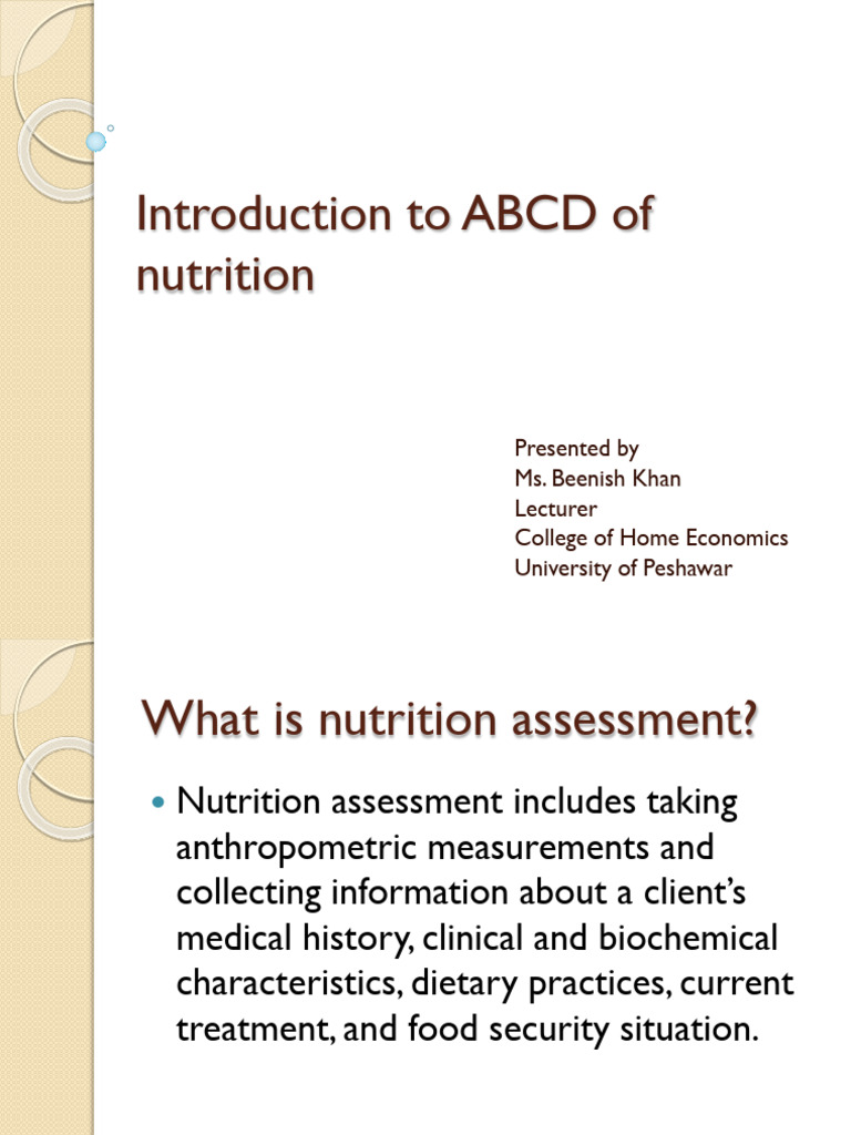 Introduction To ABCD of Nutrition | PDF | Edema | Malnutrition