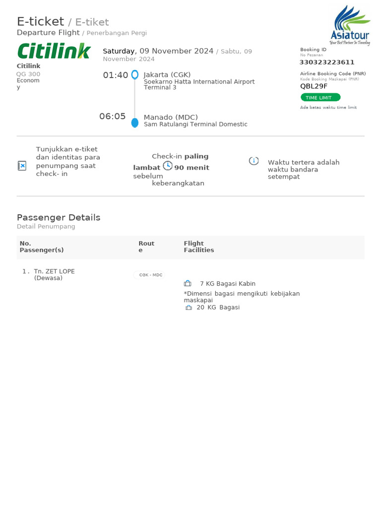 E-Ticket ZET LOPE | PDF