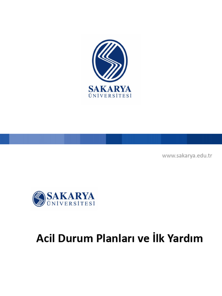14. Hafta Acil Durum Ve Ilk Yard m | PDF