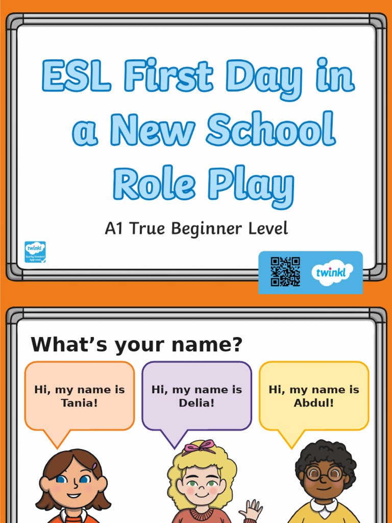 Introducing ESL: Names and Activities | PDF