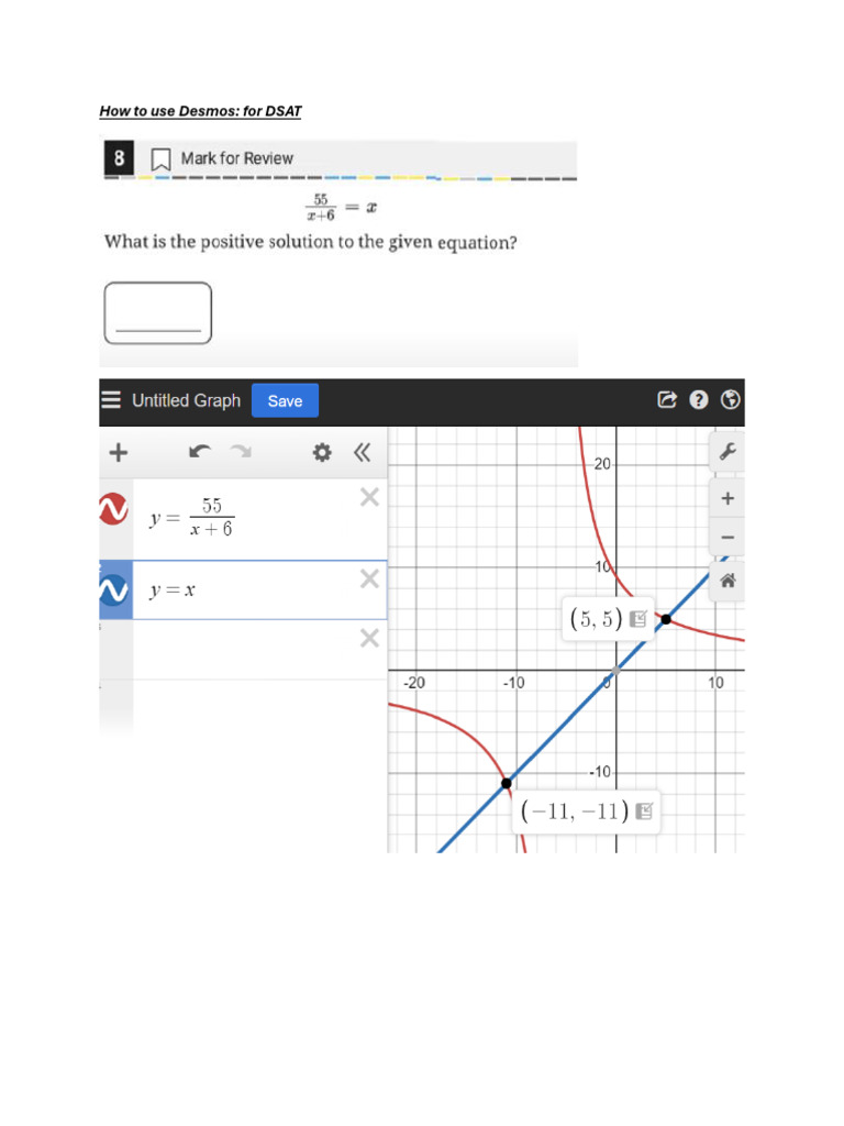 How to use Desmos | PDF