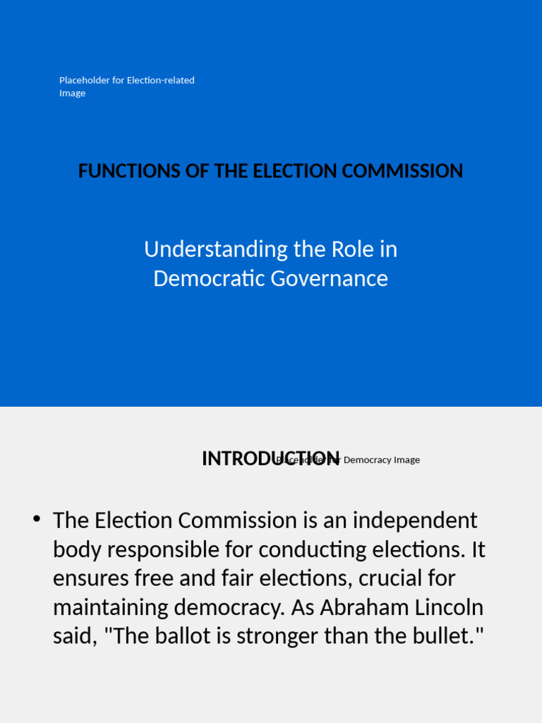 Functions of the Election Commission | PDF | Electronic Voting | Elections