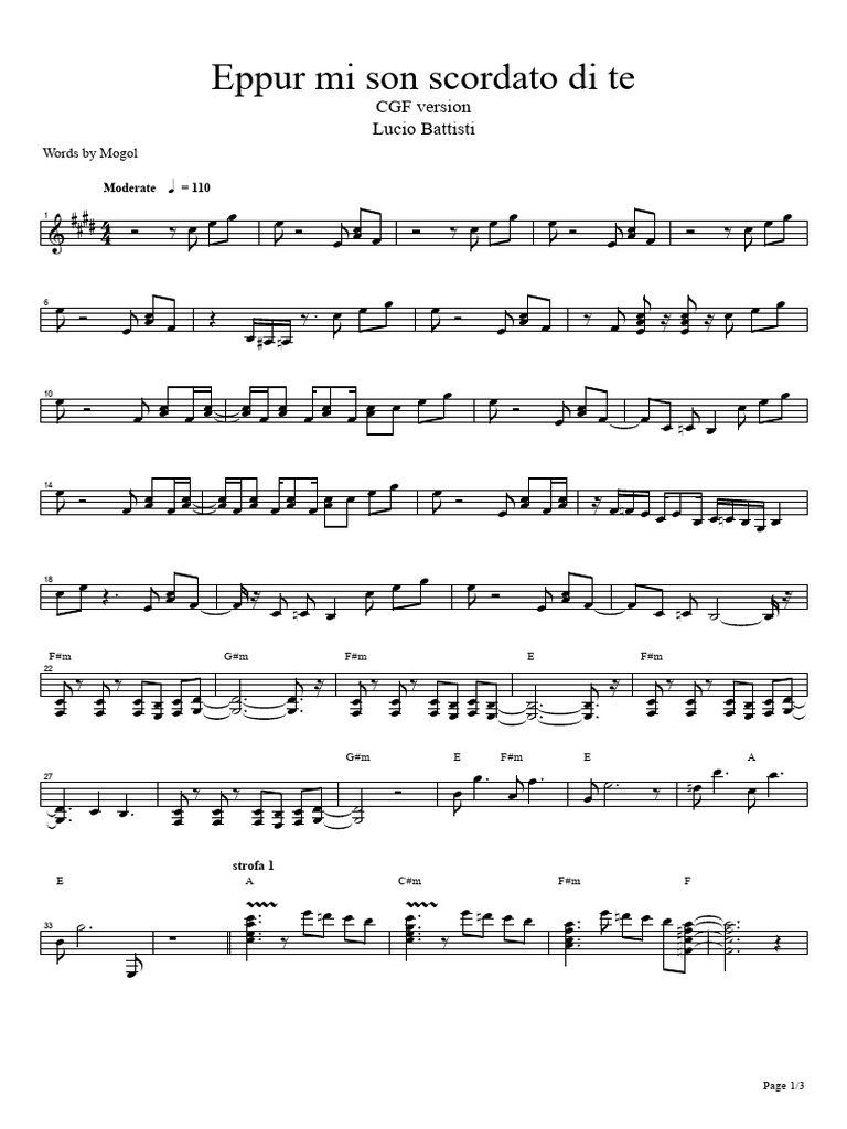 CGF - Eppur Mi Son Scordato Di Te2 | PDF
