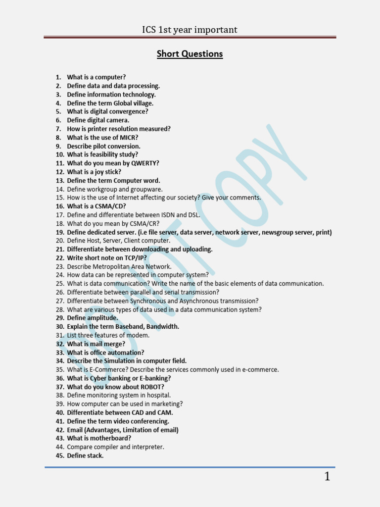 1st Year IMP | PDF | Operating System | Microsoft Word