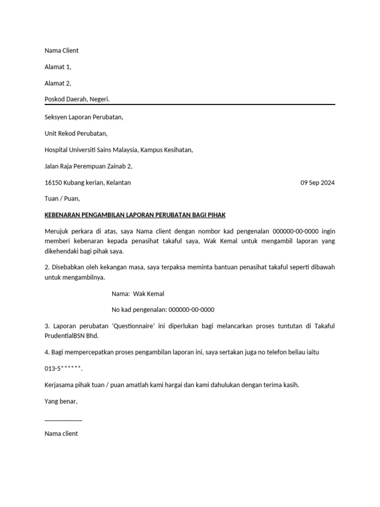Consent Letter Sample | PDF