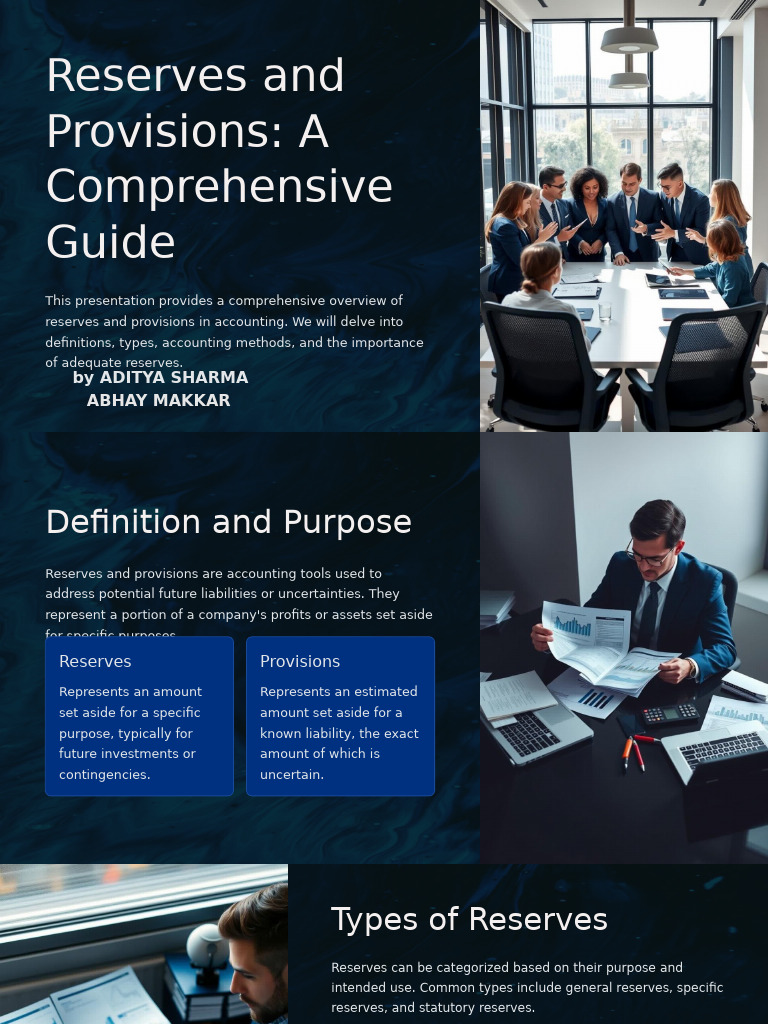 Reserves and Provisions A Comprehensive Guide | PDF | Debits And ...